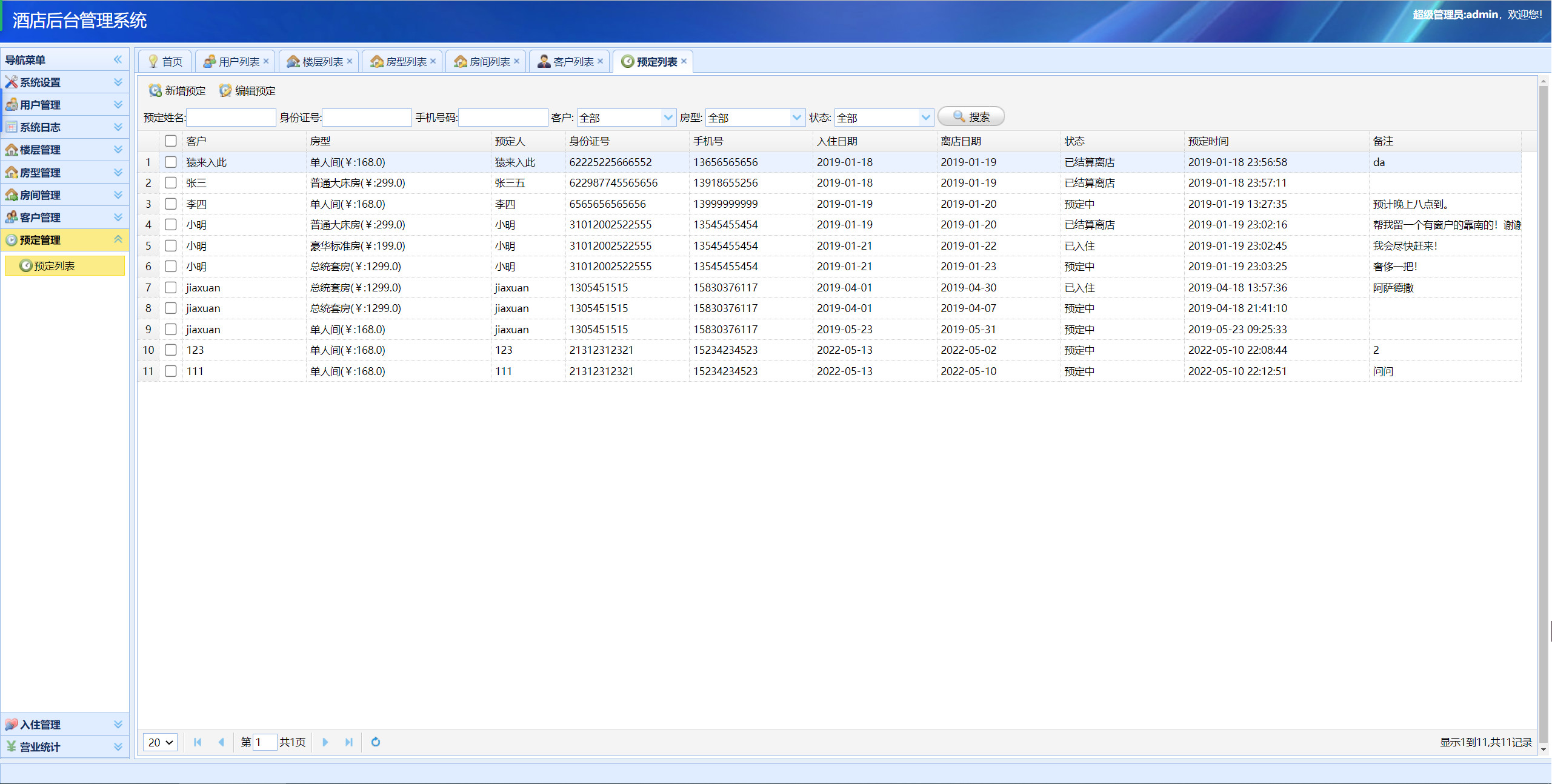 GitHub - huaaweiCode/Hotel-Management-System-Based-on-SSM-3: 基于SSM的酒店管理系统3拥有两种角色，分别为用户和管理员，具体功能 ...