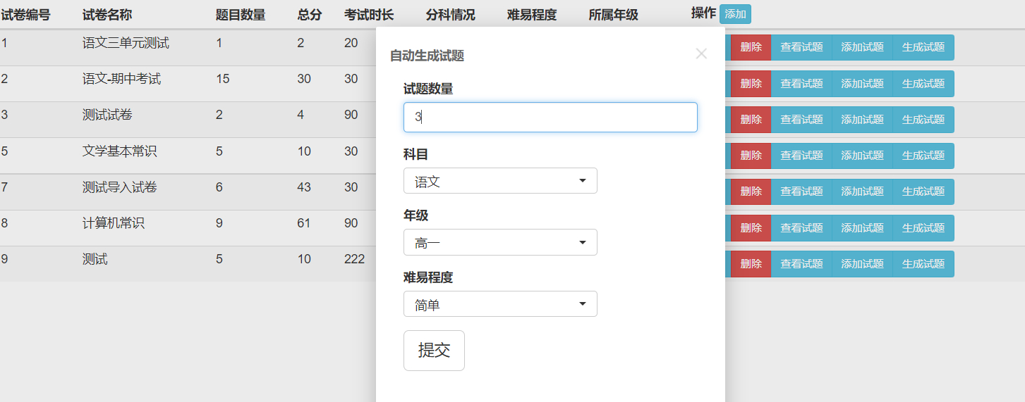 GitHub - huaaweiCode/SSM-based-online-examination-management-system-1: 基于SSM的在线考试管理系统1拥有三种角色 管理员 ...